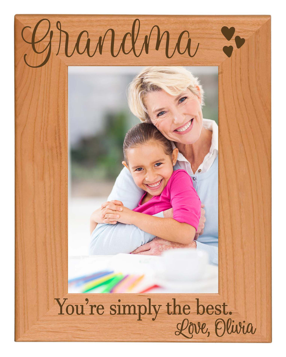 Grandma Personalized Engraved Wood Picture Frame – Sunny Box